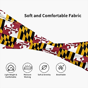 Jogging Headband Maryland Flags Men Women Breathable Sweatbands