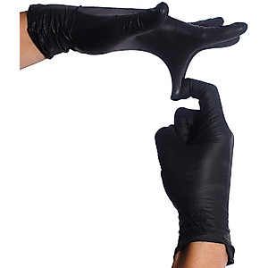 Infi-Touch Heavy Duty Nitrile Gloves, Strong & Tough, High Chemical Resistant, Disposable Gloves, Powder-Free, Non Sterile, Large, 100 Count