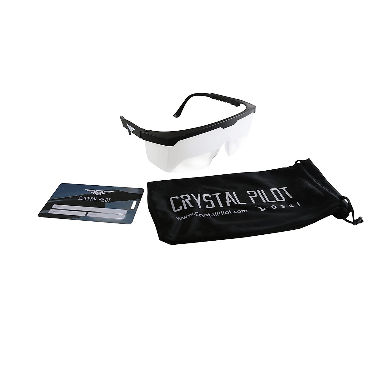 Crystal Pilot IFR View Limiting Device and Bag Tag with Light Gun Signals