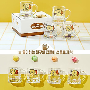 Kakao Soju Shot Glasses Set of 4 in Gift Box - Choonsik Glass
