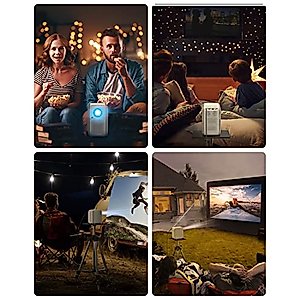Pokitter CineMax Pro 1080P Projector with Netflix-Licensed, Android TV 10.0 with 7000+ Apps, 400ANSI Lumens, Google Assistant, 4D Keystone Correction, HDR 10, 2.4G+5G WiFi and Bluetooth, 200" Image