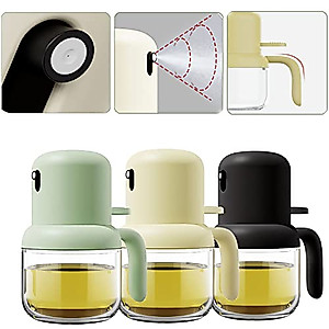 Cooking oil spray bottle, 180ml Glass Olive Oil Sprayer Mister for cooking, Refillable Food Grade Oil Vinegar Spritzer Sprayer Bottles Widely Used Air Fryer, Salad, Baking, Grilling, Frying