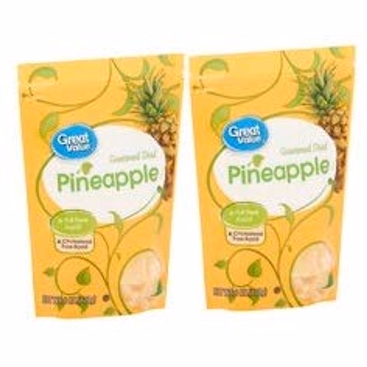 Great Value Sweetened Dried Pineapple, 6 Oz (Pack of 2)