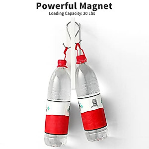 Magnetic Hanger Storage Rack,Wall Mount Clothes Rack Organizer for Washing Machine,Hanger Stacker for Closet Laundry Room,Space Saving Clothes Hanger Storage (White)