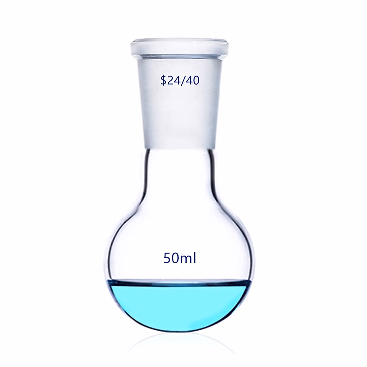 Deschem 50ml,24/40,1-Neck,Round Bottom Glass Flask,Single Neck,Laboratory Boiling Bottle