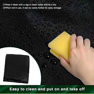 FALESOUL Patio Furniture Covers, 4 Piece Heavy Duty Waterproof Outdoor Furniture Cover, Windproof Patio Cover for Rattan Wicker Conversation Set, Lawn Patio Set Covers Black