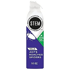 STEM Kills Ants, Roaches and Spiders: Plant-Based Active Ingredient Bug Spray, Botanical Insecticide for Indoor and Outdoor use; 10 oz