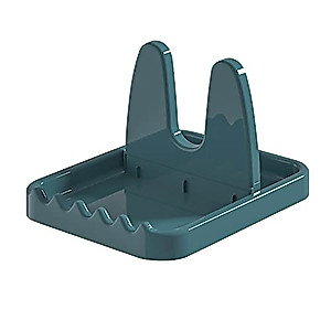Zerlibeaful Household Vertical Foldable Pot Cover Rack Multifunctional Kitchen Rack Soup Spoon Spatula Storage Rack Organizer Kitchen Sink Mat (Blue, One Size)