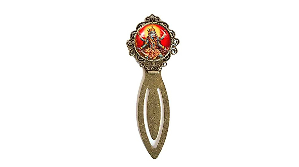Vintage Kali Metal Bookmark Clip - Cute Hindu Symbol Hook