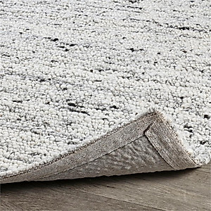 Kosas Home Loomis 24 x 36 Heathered Wool Area Rug in Ivory/Gray