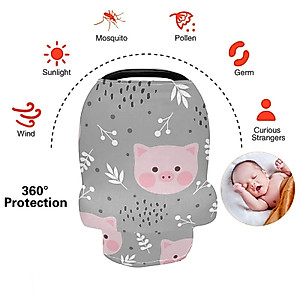Nursing Cover Breastfeeding Scarf Cute Pig Leaves- Baby Car Seat Covers, Stroller Cover, Carseat Canopy (0mb7a)