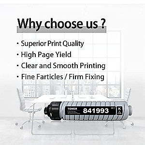 DOPHEN 3 Pack 841993 (MP 3554) Toner Cartridge - Black (25,000 Pages) Compatible Replacement for Ricoh MP 2554 3054 3554 Printers