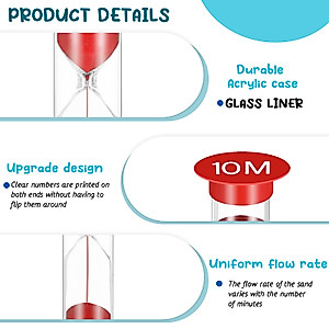 Xuhal 60 Pcs Back to School Sand Timer for Classroom Small Colorful Plastic Hourglass Sand Clock Bulk Hour Glass 30sec/ 1min/ 2mins/ 3mins/ 5mins/ 10mins for School Kids Teacher Learning Games