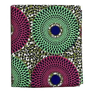 African Wax Prints Fabric New Ankara Bazin 6 Yards African Cloth for Party Dress (P067)