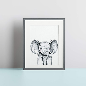 Generic Cotton Paperie Black and White Safari Nursery Decor Animals Prints Set of 6 (Unframed) Nursery Wall Decor Art (8x10),safari-babies-5-4/0