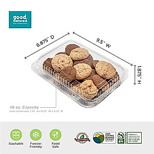 good natured 48 oz. Multi-Purpose Deli Container, Pack of 184 - Ideal for Camping, Meal Prep, Food Storage, Plant-Based, Airtight, Stackable & Reusable Food Storage Container with Lid