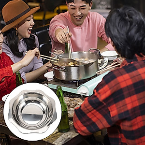 Cabilock Stainless Steel Octagonal Pot Electric Stove Pot Ramen Cooker Stir Fry Pan Shabu Shabu Hot Pot Stock Pasta Pot Stainless Cookware Food Cooking Hot Pot Steamer Dog