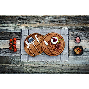 PICNIC TIME 855-04-512-053-18 Acacia Circo Cheese Board and Knife Set Charcuterie Board Set Wood Cutting Board 10.2 x 10.2 x 1.6 Harry Potter Hogwarts - Acacia Wood