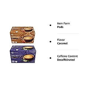 Barissimo Cappuccino Coffee Cocoa Pods 2 Pack K-Cup Compatible (Caramel Cappuccino And French Vanilla Cappuccino)