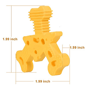 Generic Novel Multipurpose Running Cheese Chew Bone Toys with Treats Pocket for Aggressive Chewers - Durable Nylon Dog Toys with Cheese Flavor for Large Medium and Small Breeds