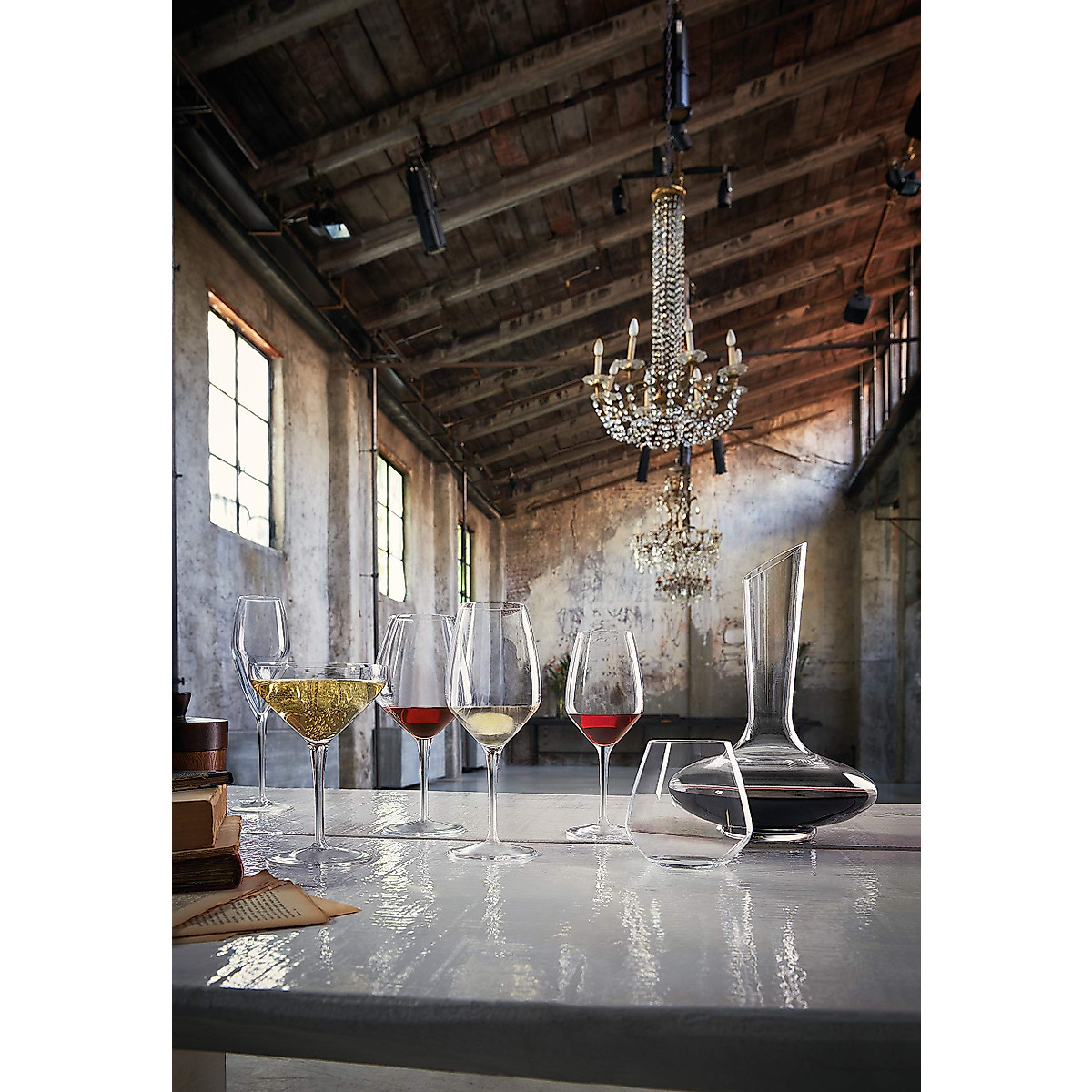 Luigi Bormioli Regency 15 oz. White Wine Stem, Set of 4, 4 Count (Pack of 1), Clear