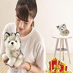CHELEI2019 9.8" Stuffed Husky Dog Plush,Puppy Stuffed Animal Husky Adorable Gifts for Kids