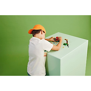 LEGO City 4x4 Fire Engine Rescue Truck 60393, Toy for 5 Plus Year Old Boys & Girls, Set with Water Element Launcher, Firefighter Minifigure and Cat Figure