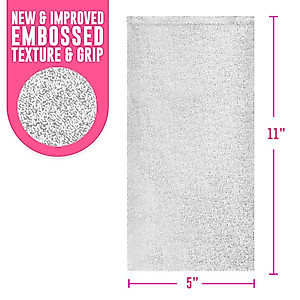 Colortrak Embossed Sheets Silver Aluminum Foil Pop-up Dispenser, 1000 Pre-cut Sheets Non-slip Textured Silver 5 x 11 Sheets for Hair Foil Coloring and Highlighting Sheet Applications