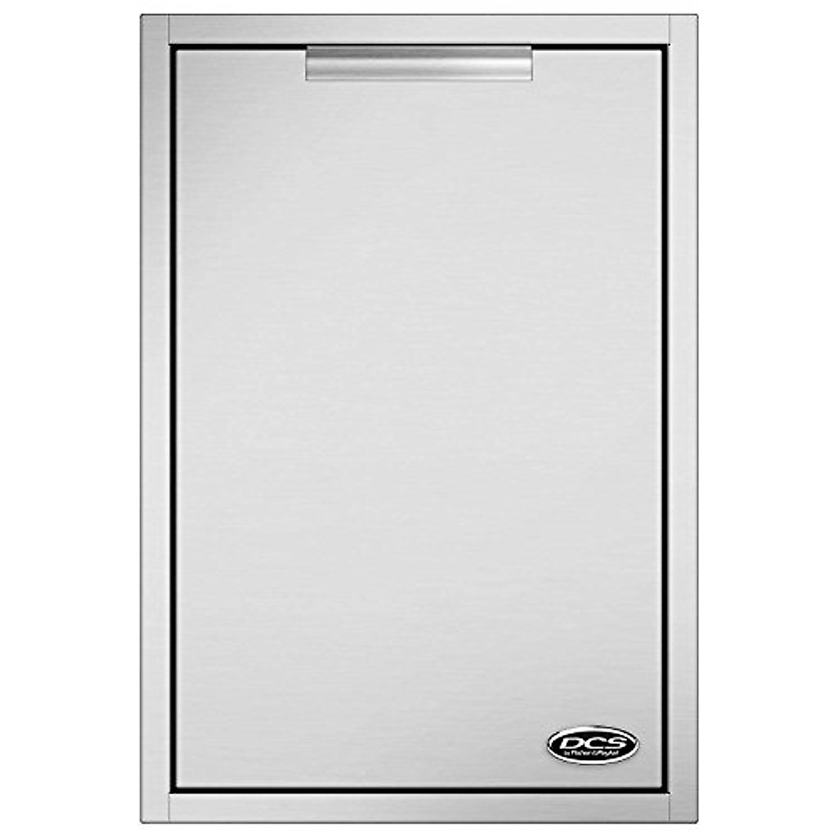 DCS TB1-20 20" Outdoor Trash Bin with 2 10 Gallon Bins Full Extension Slides Removable Drawer Insulated Door Soft Close and Complementing Handle Design in Brushed Stainless