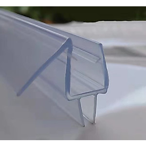 TONYRENA Frameless Shower Door Bottom Seal Strip– Stop Shower Leaks and Create a Water Barrier (1/2" x 36", Clear Vinyl)
