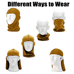 JANSONG Pack of 2 Balaclava Ski Mask Tactical Head Hood for Men and Women Outdoor Mask Winter Skiing,Snowboarding Motorcycle UV Protection Face Cover Black