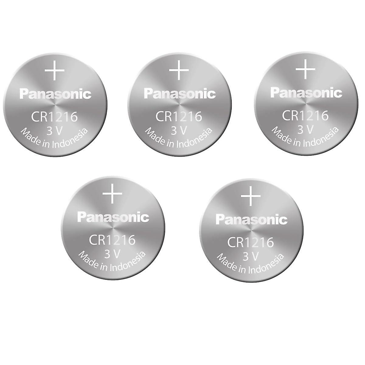 Panasonic CR1216 3 Volt Lithium Coin Battery (5 Batteries)