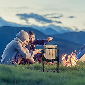 Rainbowhorse Wood Splitter Manual Kindling Splitter High Strength Structural Steel Firewood Splitter Log Splitter Wedge for Fireplace/Campfire/BBQ/Camping,8.6In x 12.4In Black