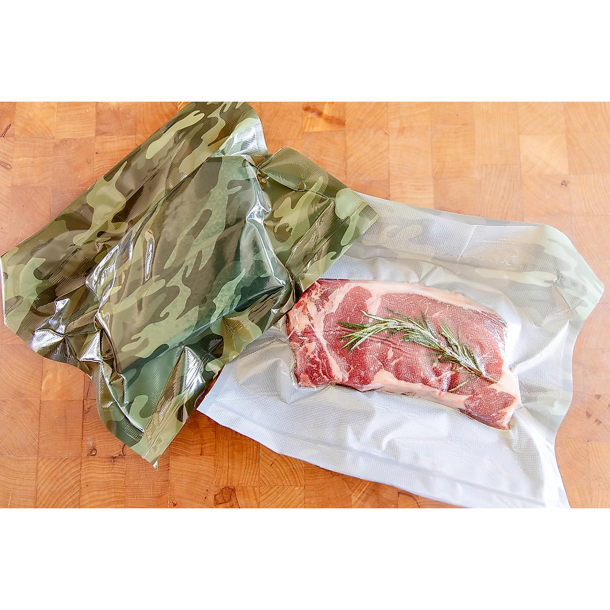It’s A Vibe Designs Vacuum Sealer Bags for Food – 3-Roll Set Camouflage Vacuum Seal Bags – 11in x 16ft Pre-Cut Vacuum Bags for Food, Sous Vide, Storage, Meal Prep – BPA-Free Seal a Meal Bags