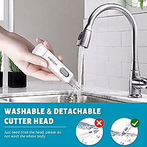 MOUSIKA Ear Nose Hair Trimmer Clipper Painless Eyebrow Facial Hair Removal for Men and Women Waterproof Dual Edge Blades Battery Operated Electric Groomer (White)