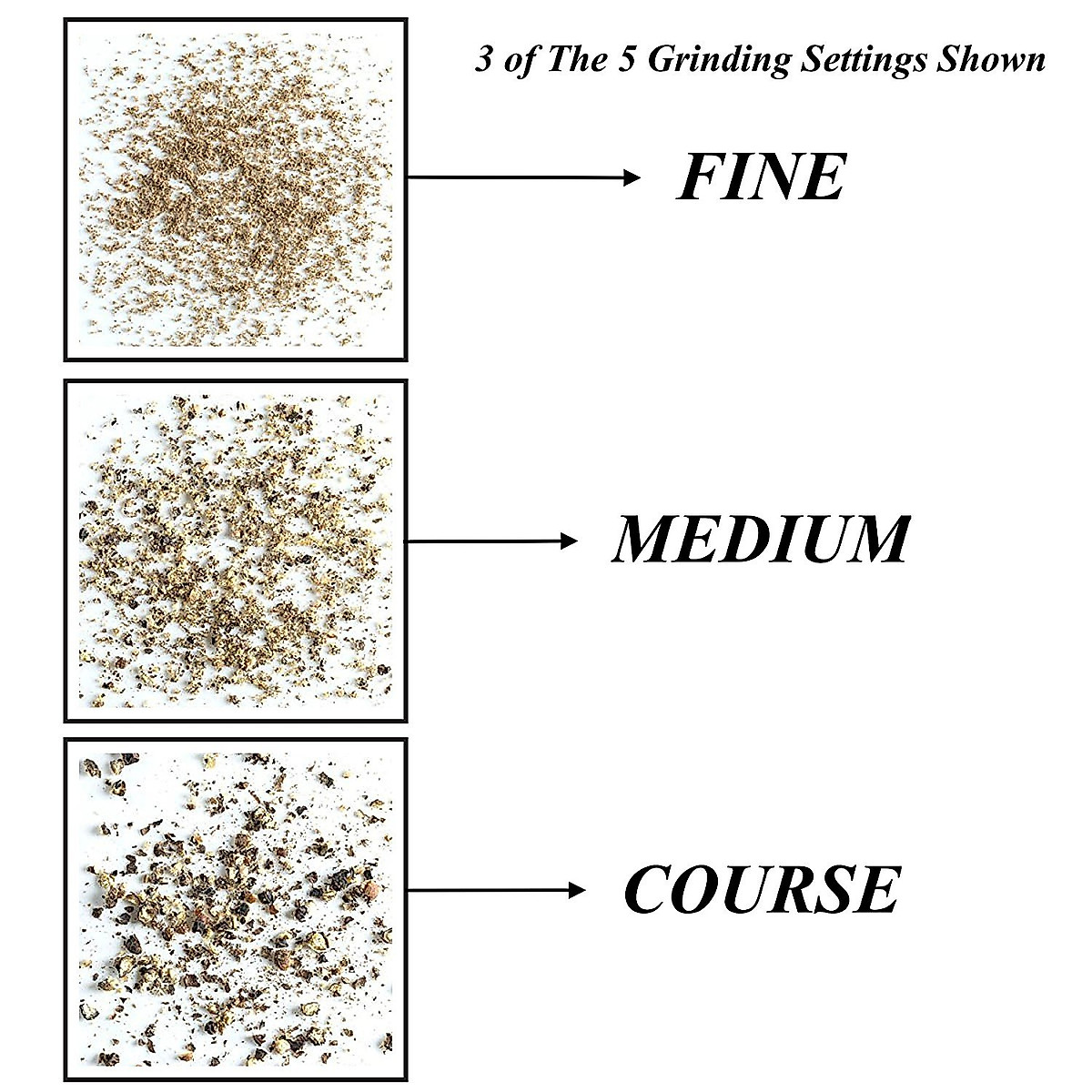 2 PCS Salt and Pepper Grinders Glass Mills Brushed Stainless Steel with Adjustable Ceramic Rotor