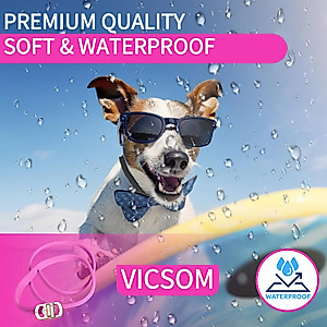 4 Pack Flea Collar for Dogs, Dog Flea and Tick Collar 8 Months Flea and Tick Prevent for Dog, Waterproof Adjustable Dog Flea Collar, Tick and Flea Collar for Large Small Dogs Puppy Flea Collar, Pink