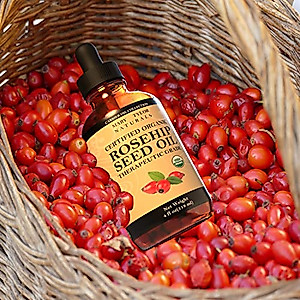 Mary Tylor Naturals Organic Rosehip Seed Oil 4 oz — USDA Certified Cold Pressed, Unrefined 100% Pure Rose Hip oil, Natural Moisturizer