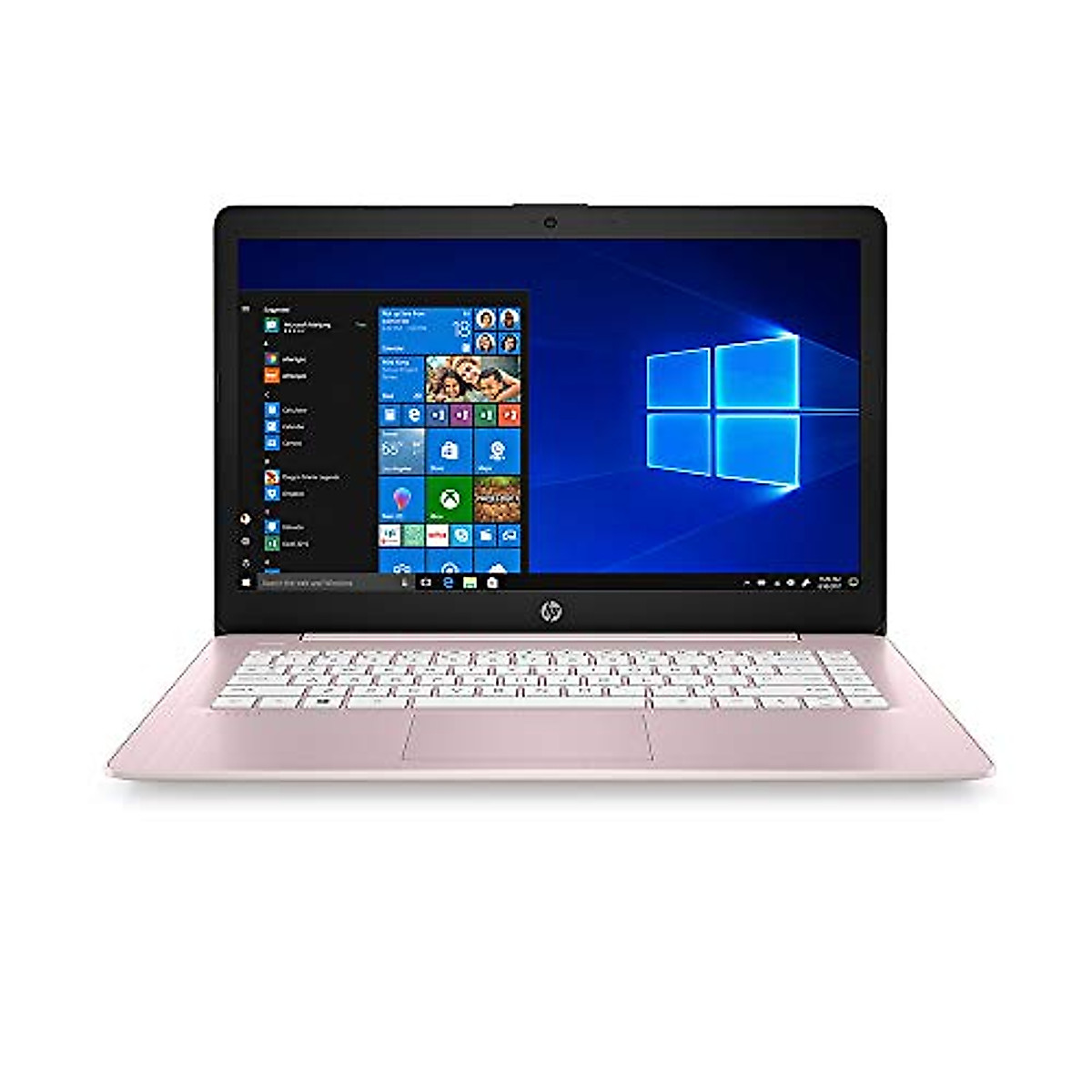 2021 HP Stream 14" HD SVA Laptop Computer, Intel Celeron N4000 Processor, 4GB RAM, 64GB eMMC Flash Memory, Webcam, 1-Year Office, Intel UHD Graphics 600, Win 10S, Rose Pink, 32GB SnowBell USB Card
