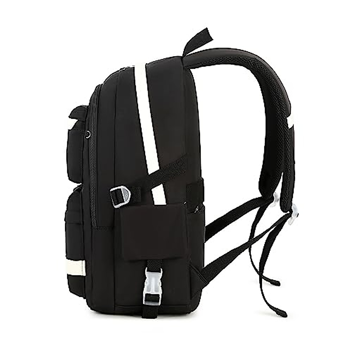 Jaygulf Waterproof Women Laptop Backpack Fashion Girl Daypack Black