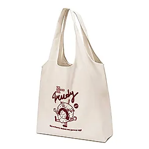 CGBE Canvas Tote Bags with Inner Pocket Reusable Grocery Bags Bulk Reusable Shopping Bags Large Capacity Machine Washable