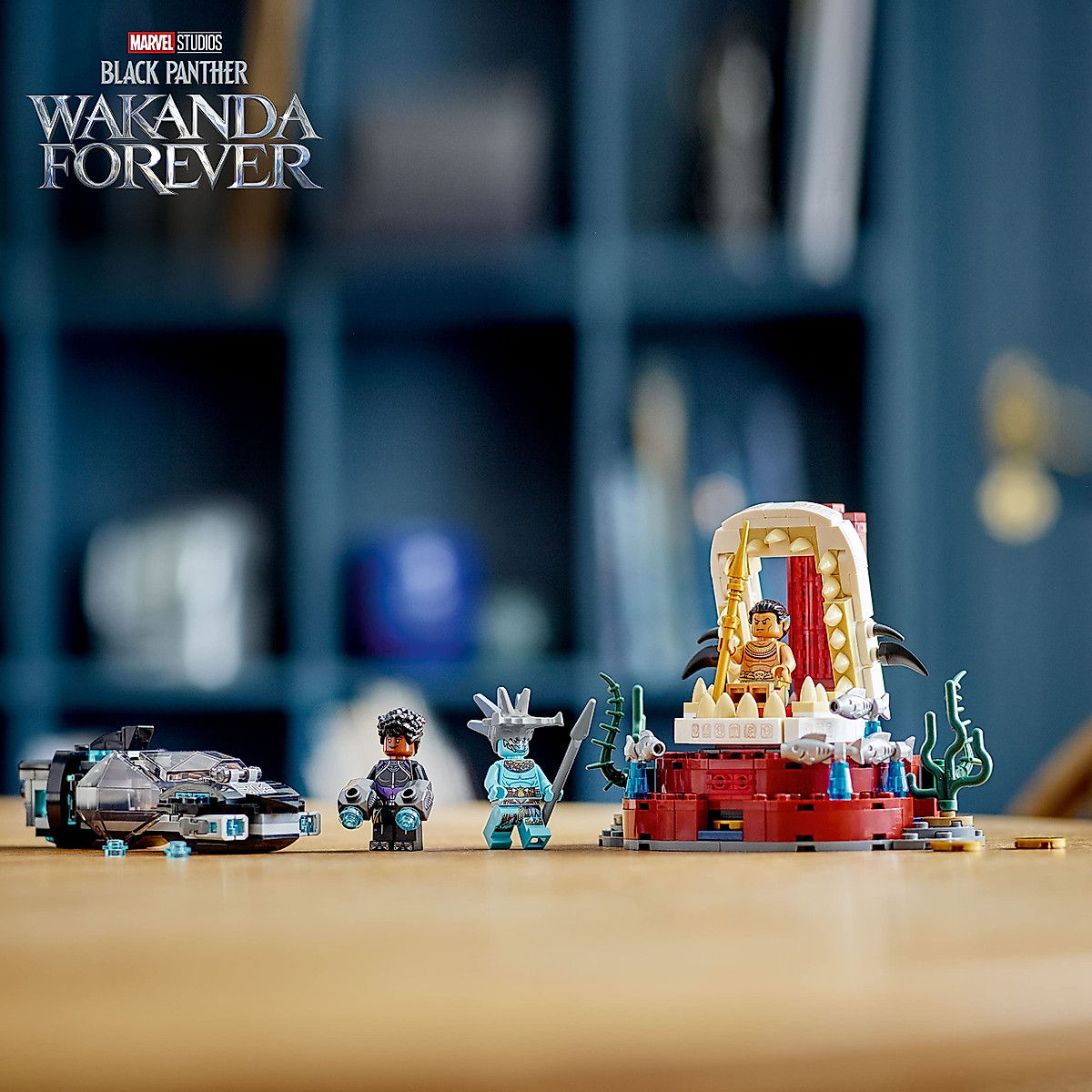 LEGO Marvel Black Panther Wakanda Forever King Namor’s Throne Room Building Kit 76213, Submarine Toy Building Set with 3 Marvel Mini Figures, Great Gift for Kids Boys and Girls Age 7+ Years Old