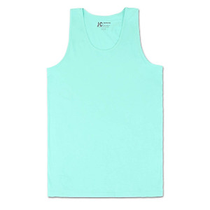 JC DISTRO Mens Premium Cotton Athletic Active Sports Jersey Tank Top Mint Large