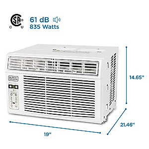BLACK+DECKER BD10WT6 Window Air Conditioner with Remote Control, 10000 BTU, Cools Up to 450 Square Feet, White