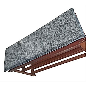 WanJing Porch Swing Seating Pad with Ties,Patio Rectangle Bench Cushion Garden Swing Loveseat Pad,Indoor Porch Fresco Replacement Mattress,Washable Dining Seat Pad, Light Grey, 48x14 inch