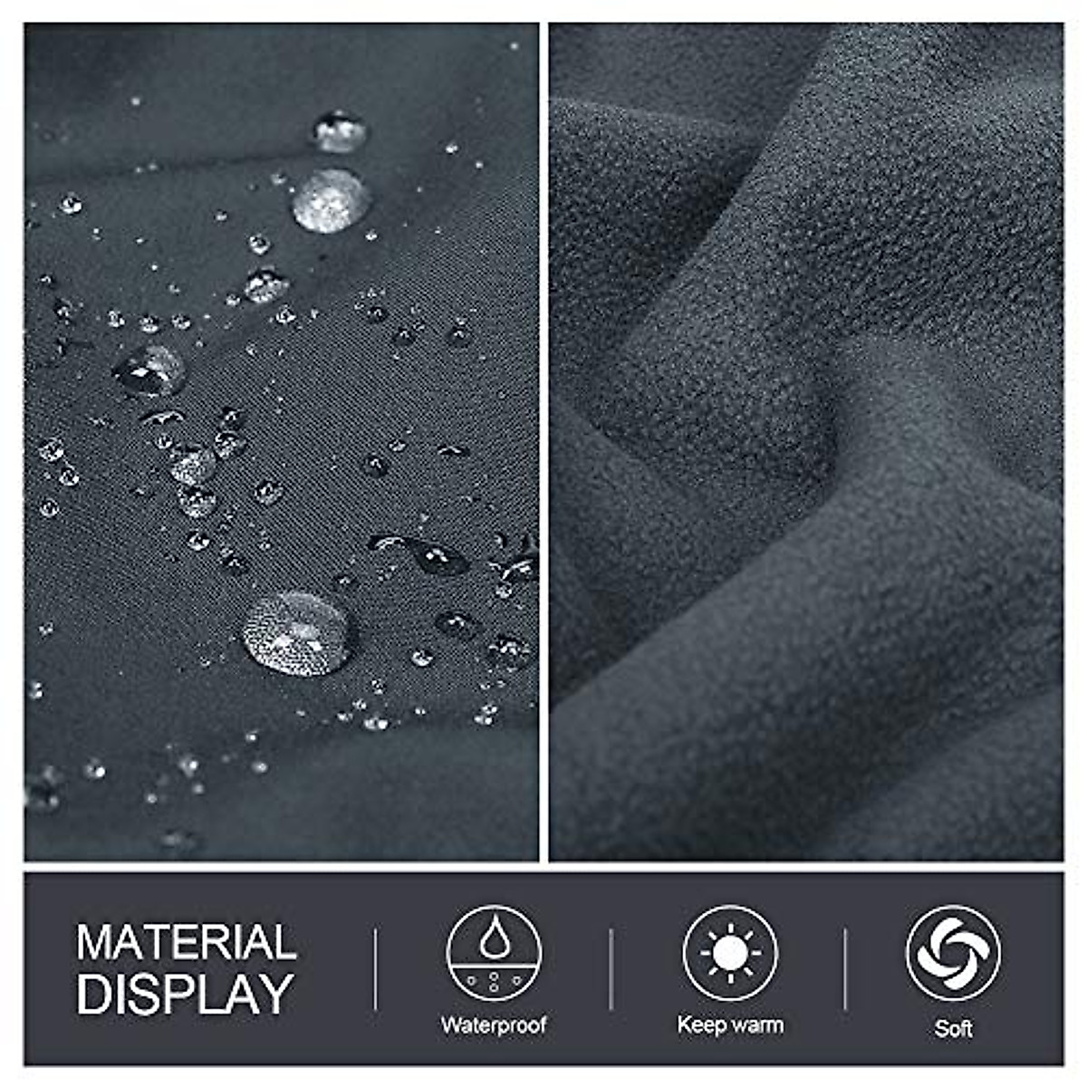 CAMEL CROWN Softshell Jacket Men Hooded Fleece Lined Outdoor Jackets Windproof Water Resistant for Hiking Casual Work Grey M