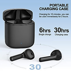 Elnicec Wireless Earbuds Bluetooth Headphones 30Hrs Playtime 3D Stereo in-Ear Ear Buds with USB C Charging Case IPX8 Waterproof Earphones with Mic for iPhone/Android Phone TV Laptop Sports Workout