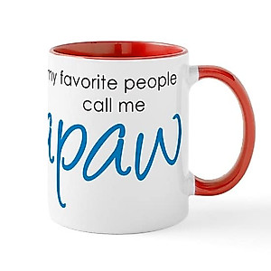 CafePress Favorite People Call Me Papaw Mug Ceramic Coffee Mug, Tea Cup 11 oz