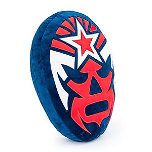 Legends of Lucha Libre Shaped Plush Pillow Featuring Mexican Masks of Luchador Wrestling Superstars - Super Soft Decorative Throw Pillow - Measures 15 Inches