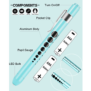 MEUUT 3 Pack Pen Lights for Nurses with 6 Batteries – Medical Penlights Nurse Accessories for Work, Perfect Nursing Student Essentials Medical Supplies for Nurses Doctors EMT Trauma
